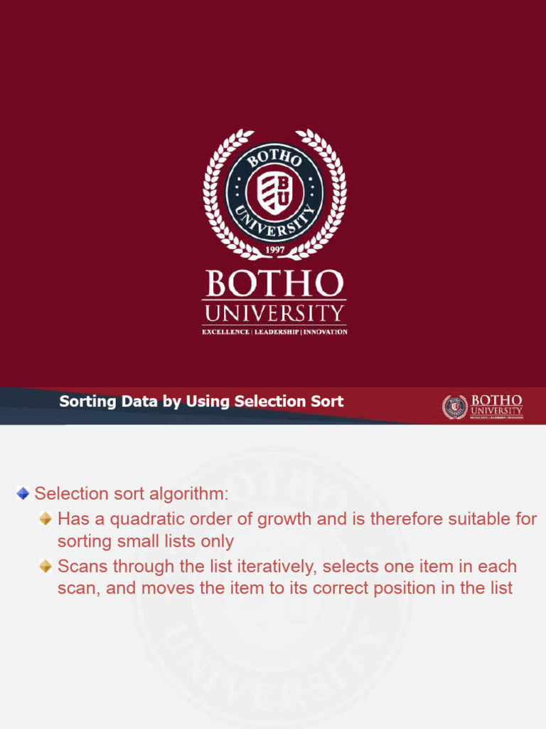 Selection Sort | PDF | Algorithms And Data Structures | Algorithms Selection Sort | PDF | Algorithms And Data Structures | Algorithms