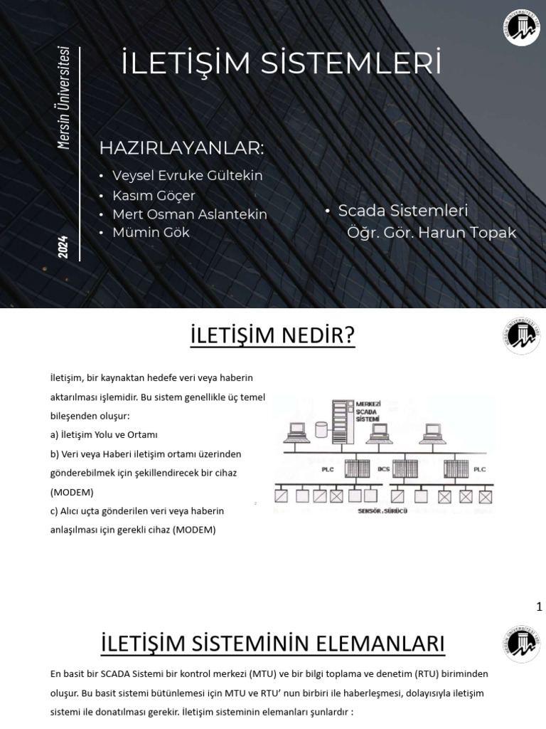scada sistemleri sunum | PDF