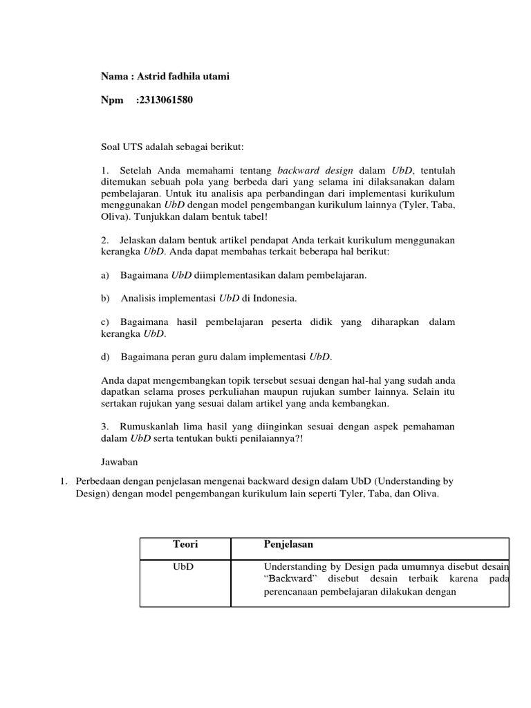 Astrid Fadhila Utami Uts | PDF