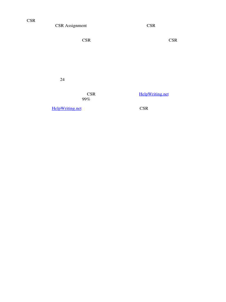 Csr Assignment | PDF | Corporate Social Responsibility | Sustainability