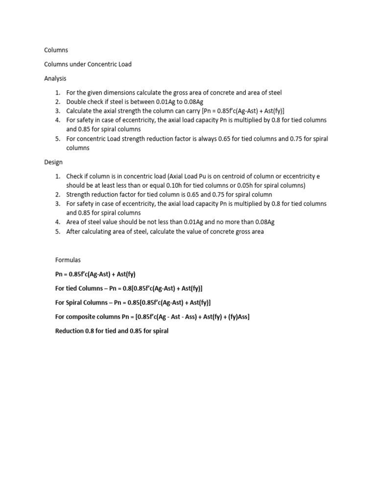 Refresher 3 | PDF | Column | Area