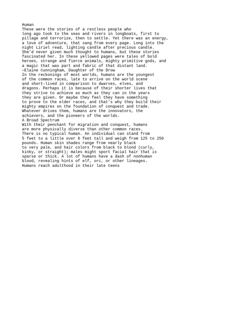 DnD basic 14 human | PDF