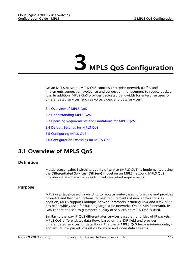 01-03 MPLS QoS Configuration | PDF | Networking | Multiprotocol Label Switching