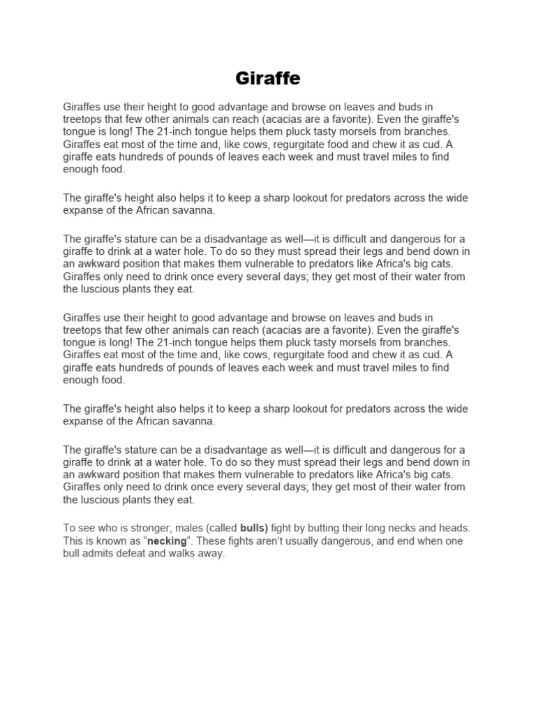 Giraffe | PDF