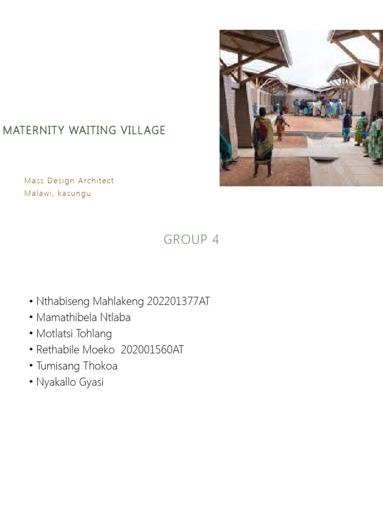Maternity Village Design Analysis | PDF | Foreign Language Studies | Home & Garden