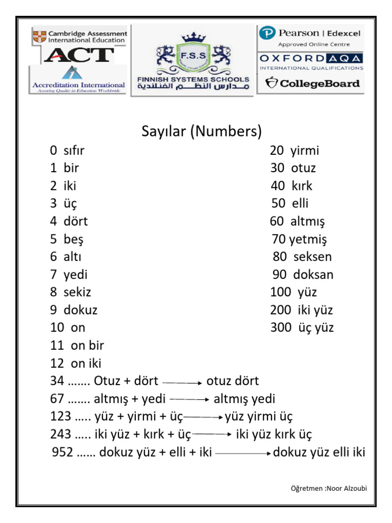 sayilar (turkish) 4-8 ig | PDF