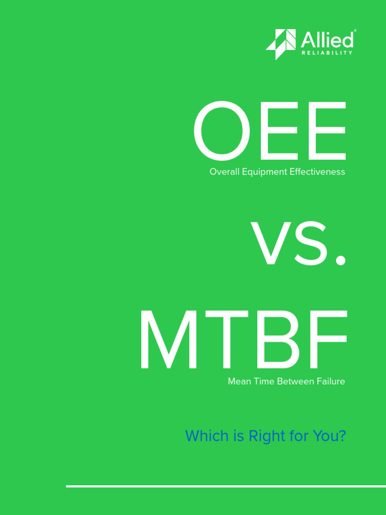 MBTF vs. Oee | PDF | Reliability Engineering | Business