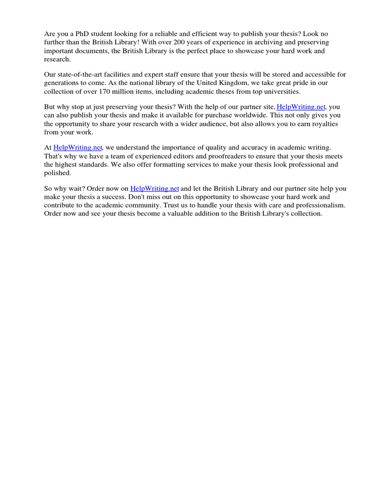 British Library PHD Thesis | PDF | Thesis | Libraries
