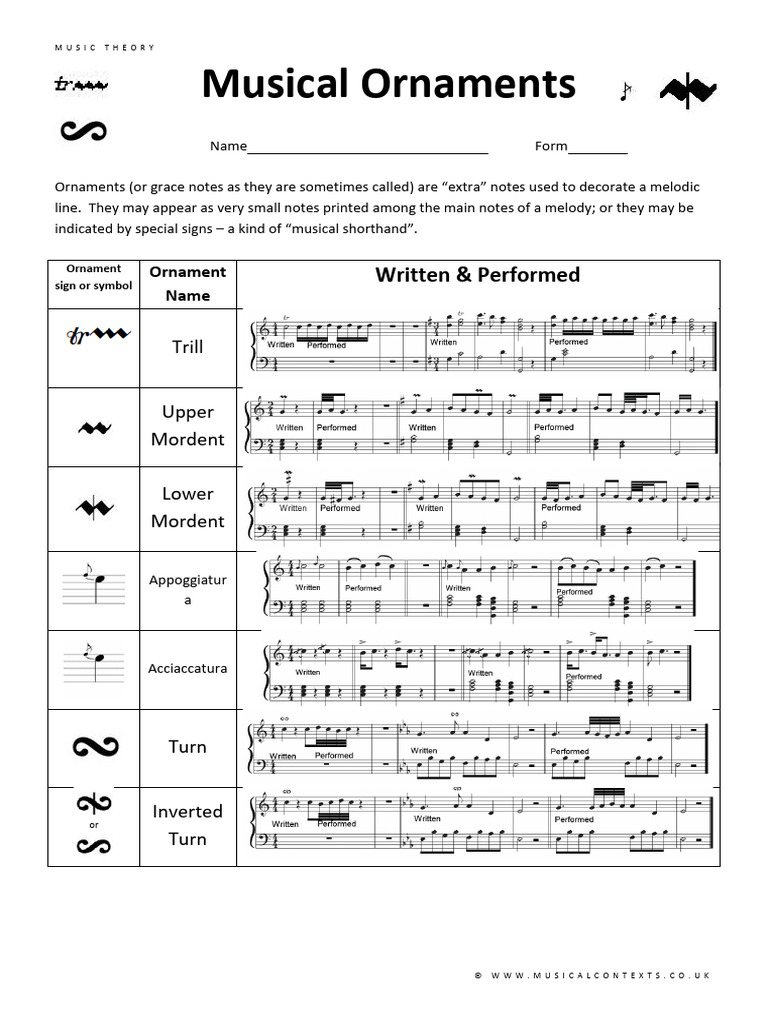 ORNAMENTS | Download Free PDF | Musical Techniques | Notation