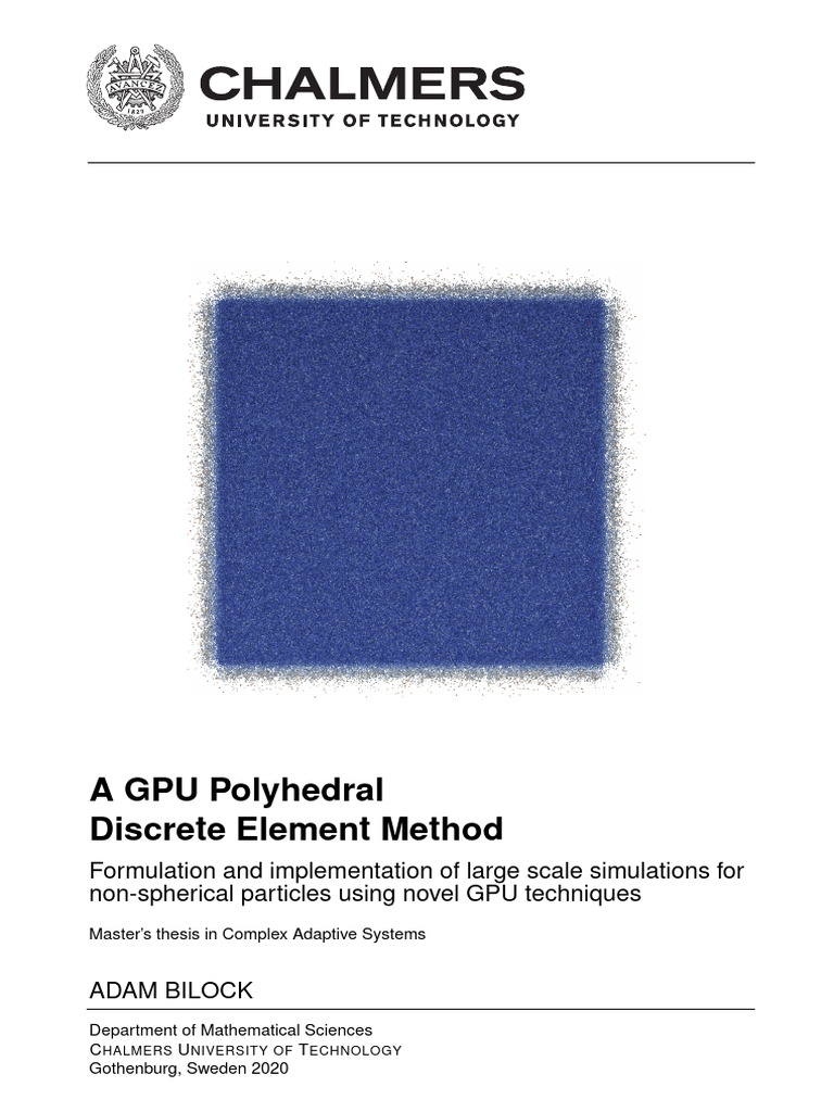 A GPU Polyhedral For DEM - Master - Thesis - Adam - Bilock | PDF | Central Processing Unit ...