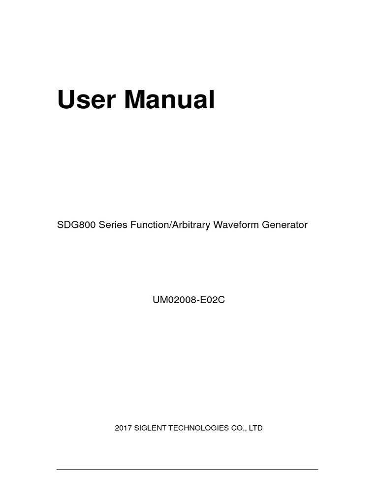 Scientech 415 - Siglent SDG800 - UserManual | PDF | Amplitude | Phase ...