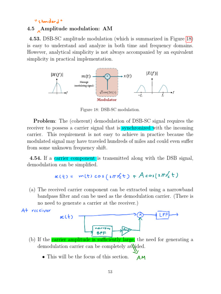 Figure 18: DSB-SC Modulation.: Modulator | PDF | Detector (Radio ...