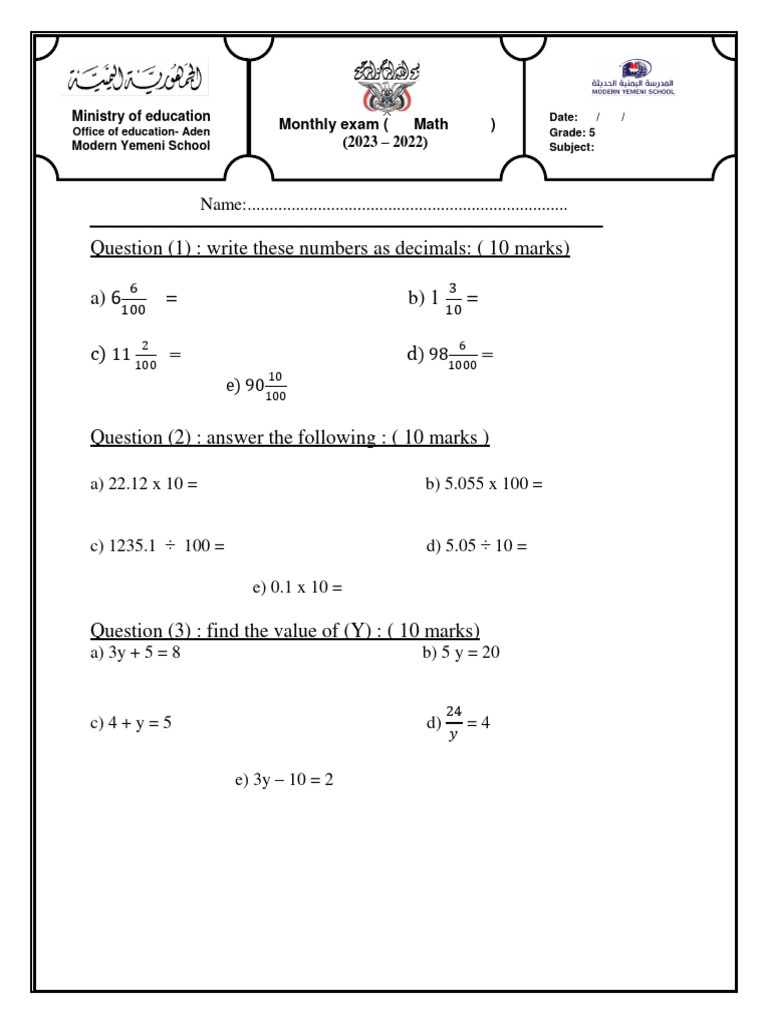 Grade 5 Module Mathematics Helpful | PDF | Mathematics