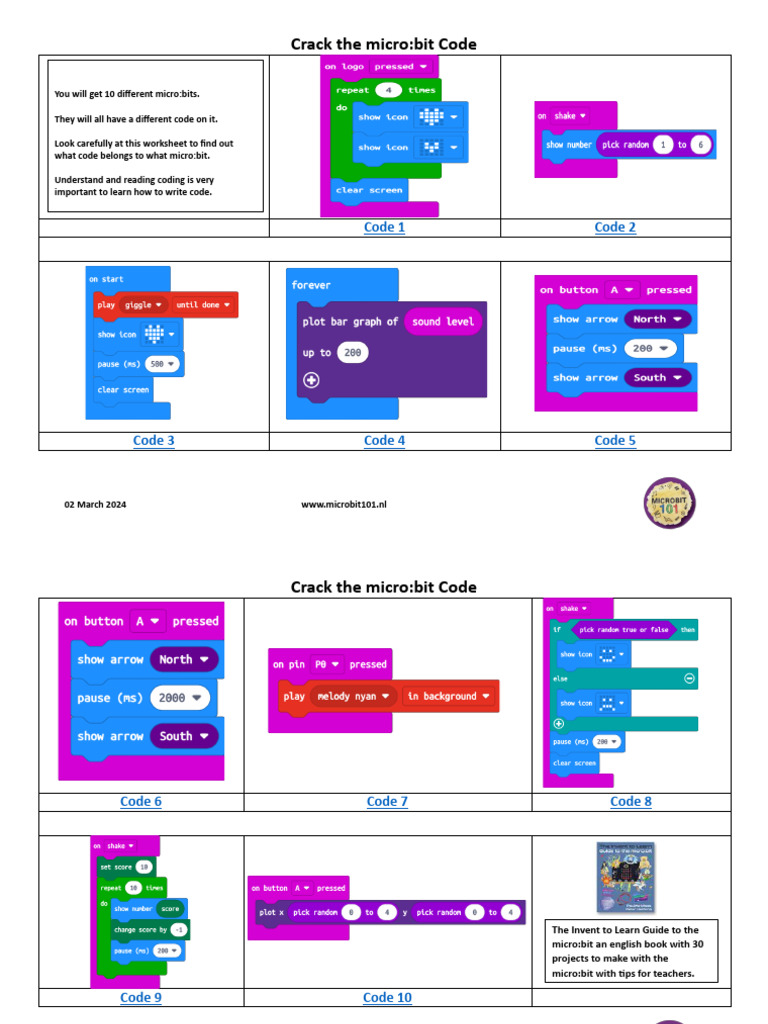 Crack The Microbit Code | PDF
