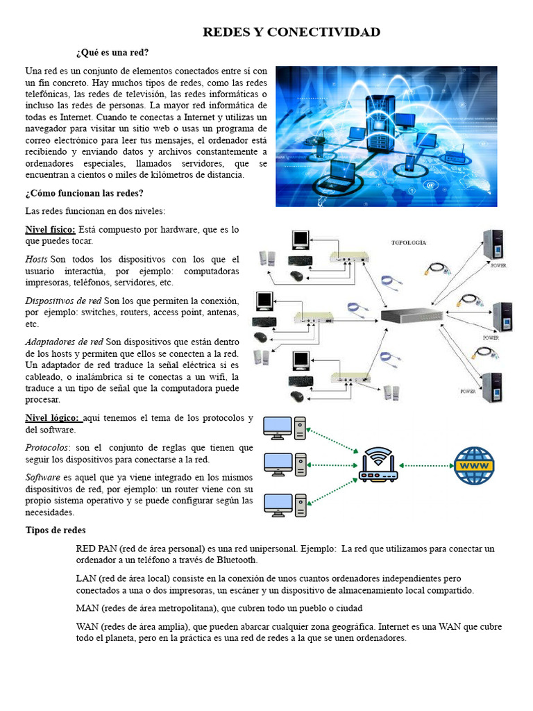 s4 - Redes y Conectividad | PDF | Red de computadoras | Servidor (Computación)
