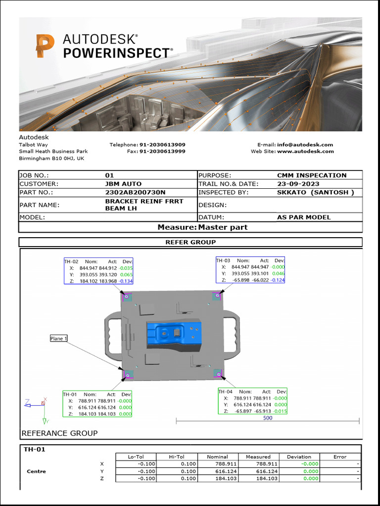 Ref. Format For CMM | PDF | Engineering Tolerance | Analysis