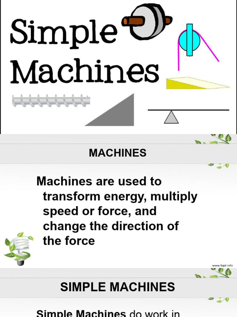 SCIENCE 6 PPT Q3 W6 Simple Machines | PDF | Machines | Lever