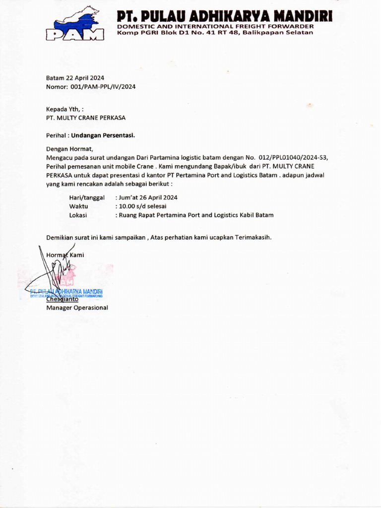 Undangan Presentasi | PDF