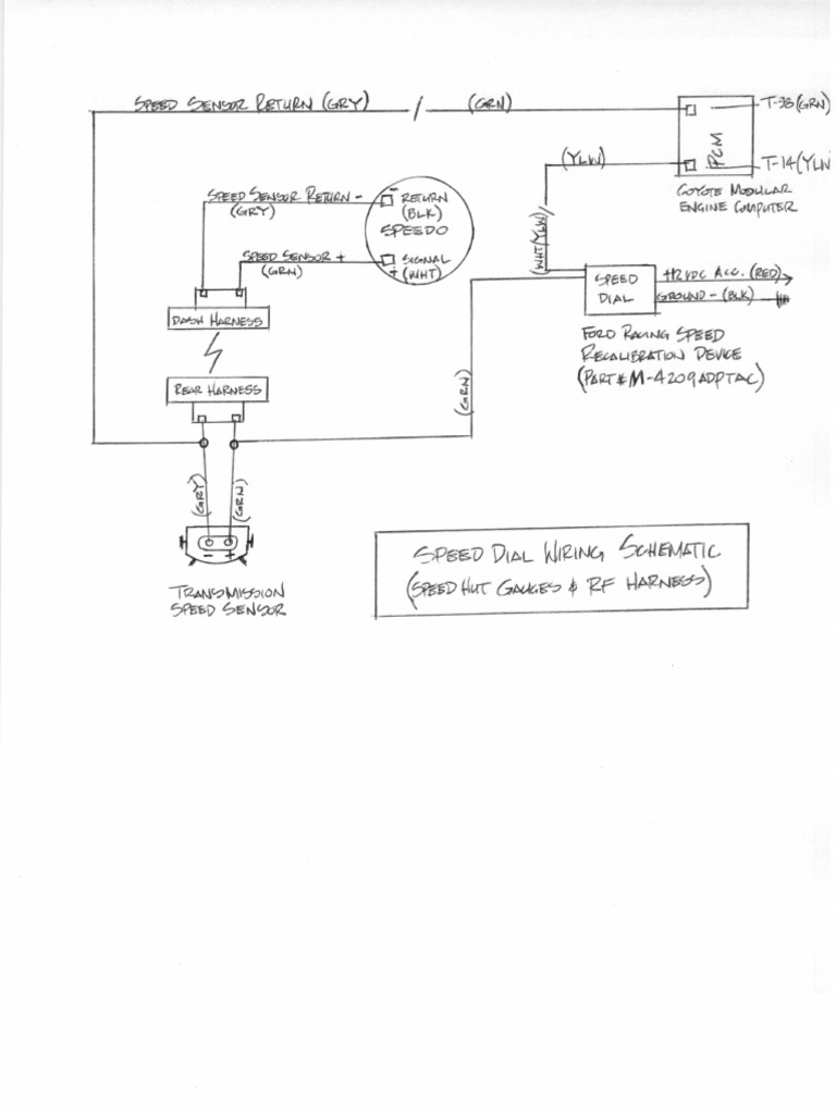 Electrical Schematic - Speed Sensor & Speed Dial Wiring-1 | PDF