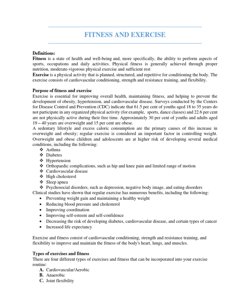 Fitness and Exercise | PDF | Physical Fitness | Strength Training