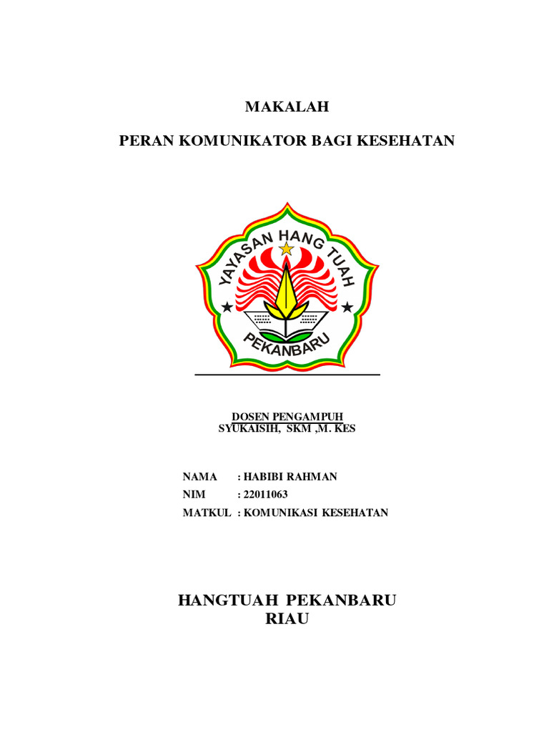 Maklaah Peran Komunikator Bagi Kesehatan | PDF | Karier & Perkembangan ...
