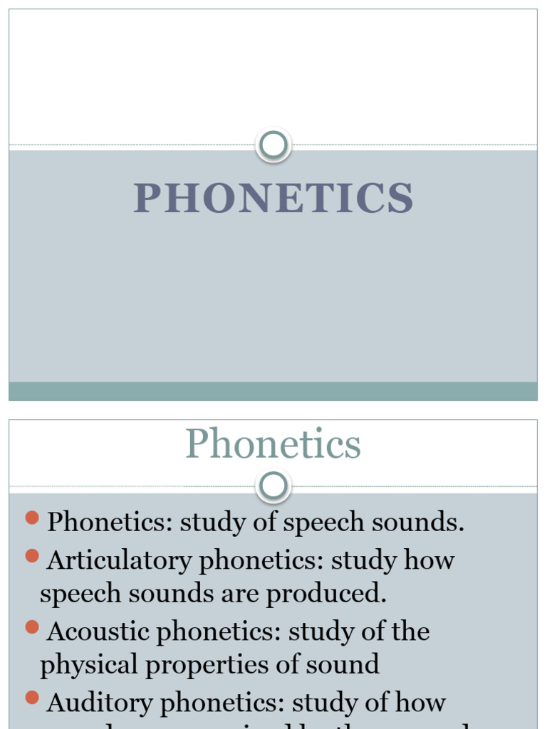 Phonetics | PDF | Phonetics | Speech