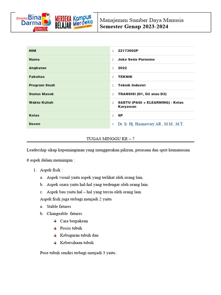 Joko Setio Purnomo - 22173002P | PDF