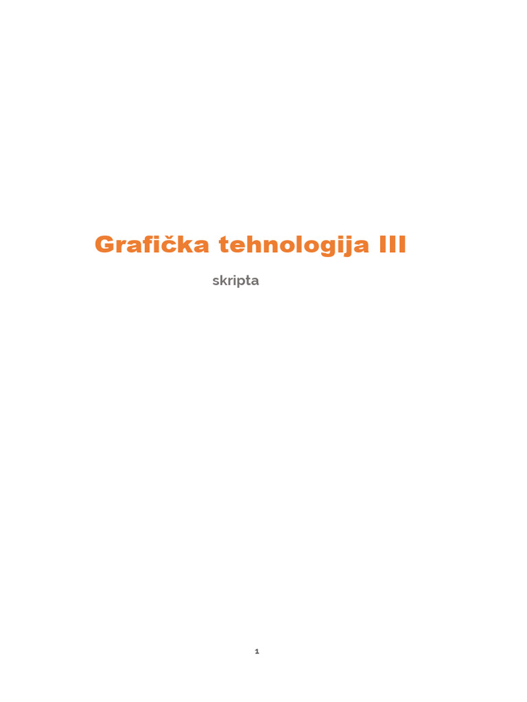 Graficka-Tehnologija Treci Razred | PDF