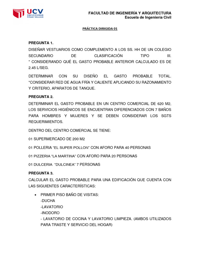 Práctica Dirigida 01 | PDF