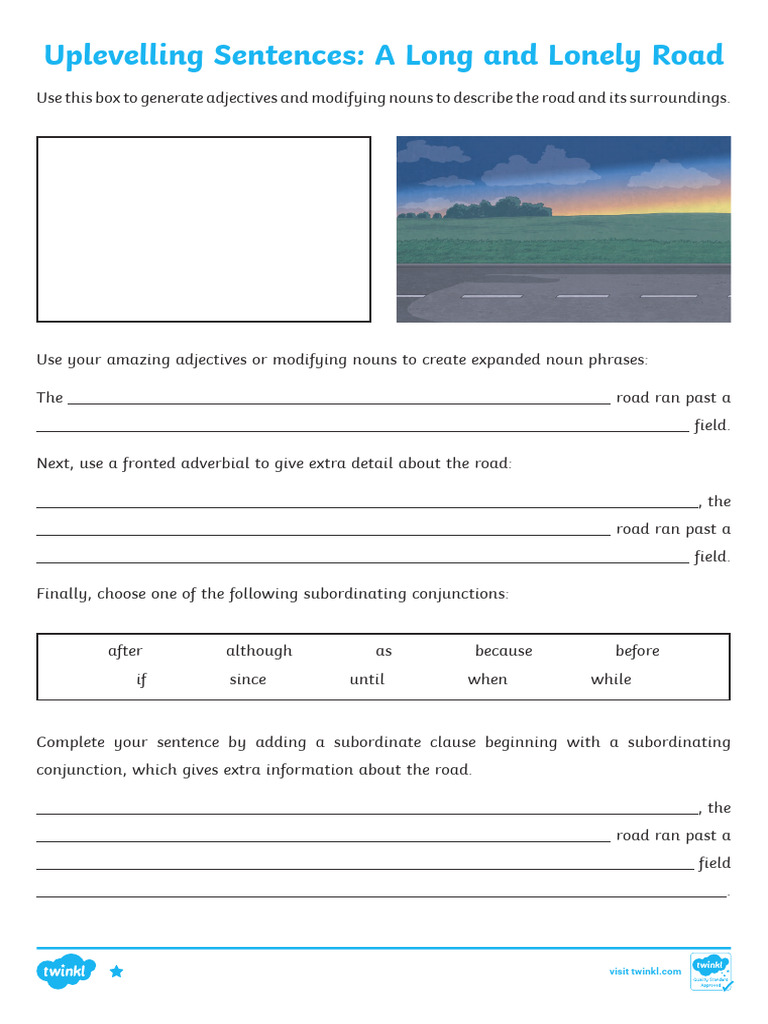 Uplevelling Sentences Guide | PDF | Adjective | Sentence (Linguistics)
