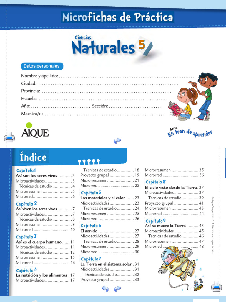 Microfichas-Ciencias-Naturales-5 | PDF | Biología Celular) | Las bacterias
