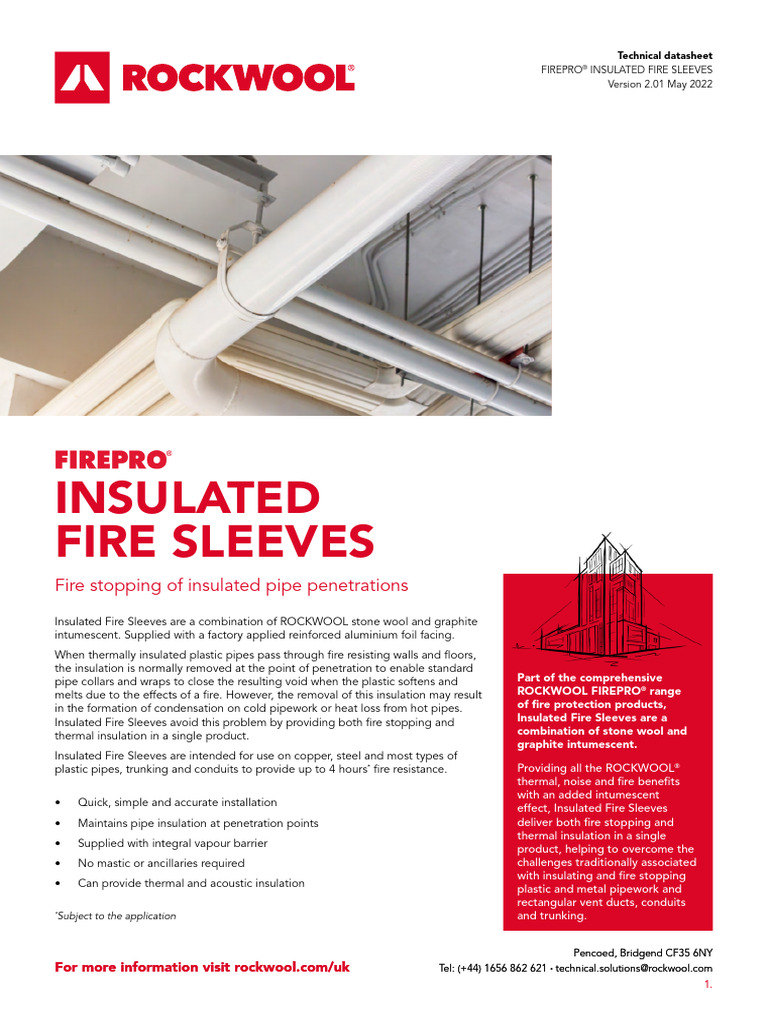 Insulated Fire Sleeves | PDF | Thermal Insulation | Pipe (Fluid Conveyance)