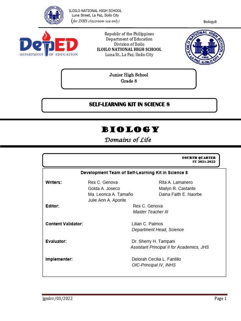 Biology SLK Q4 Final Copy 5 | PDF | Meiosis | Mitosis
