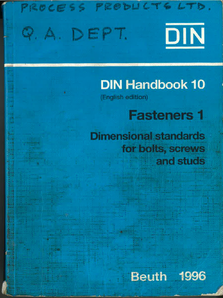 Din Handbook 10 - Cover Page - Content | PDF