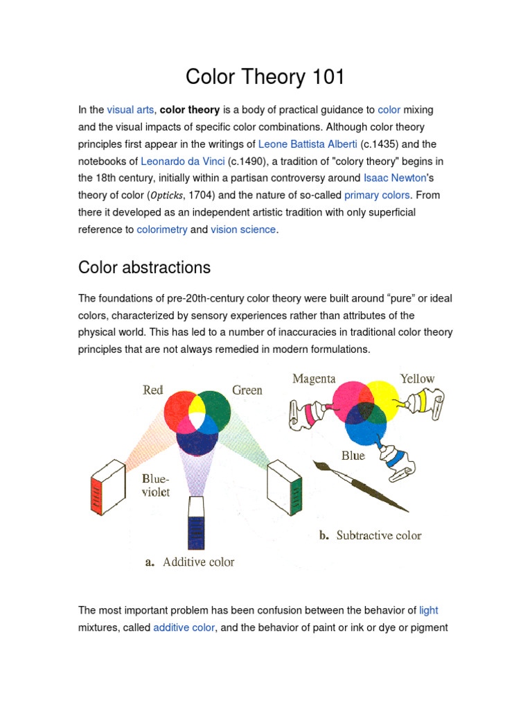 Color Theory 101 | PDF | Color | Electromagnetic Spectrum