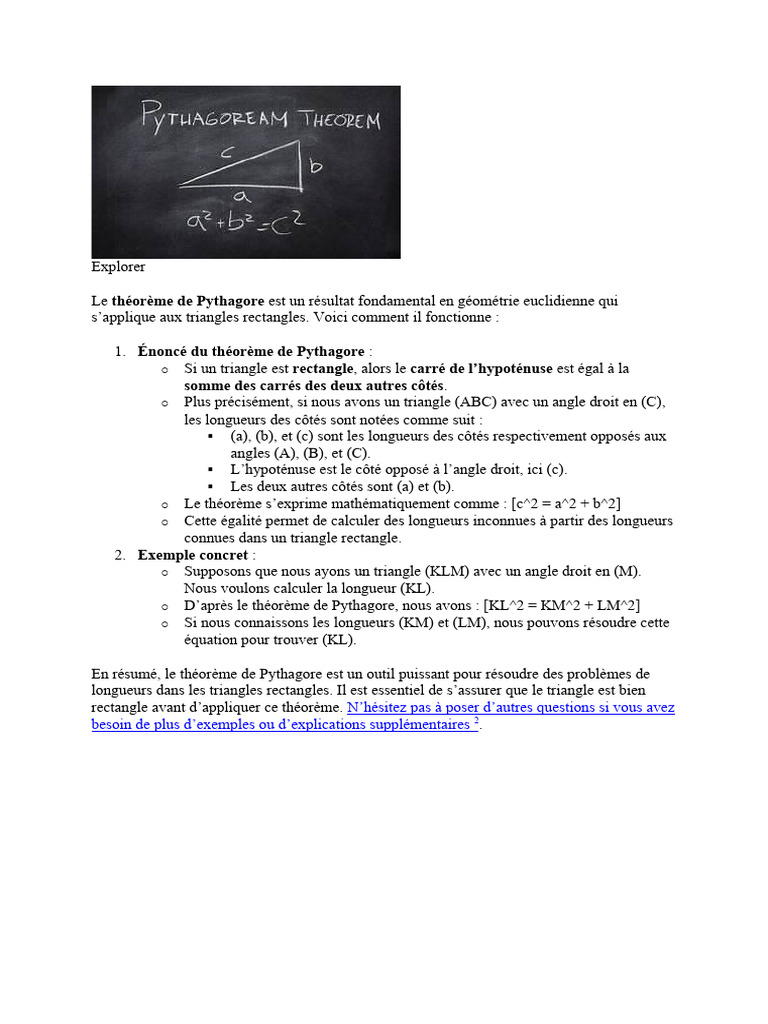 Comprendre le théorème de Pythagore | PDF