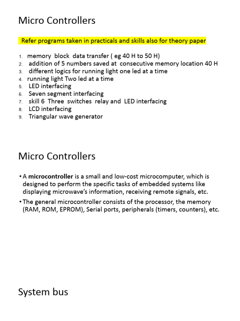 Microcontroller 8051 - PART1 | PDF | Microcontroller | Classes Of Computers Microcontroller 8051 - PART1 | PDF | Microcontroller | Classes Of Computers