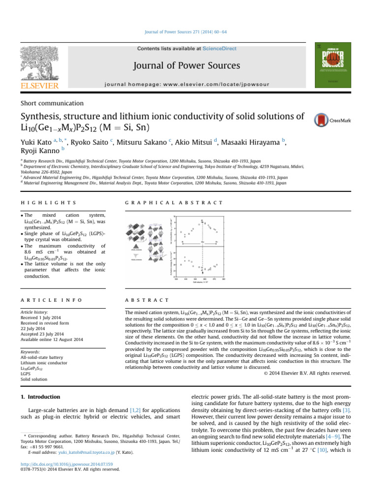 Kato 2014 | PDF | Physical Sciences | Materials