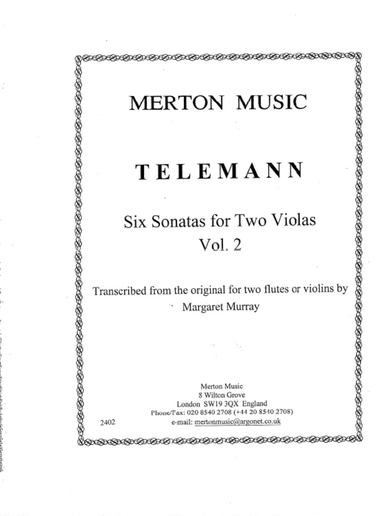 6 sonatas (Telemann) [parte II] bien | PDF