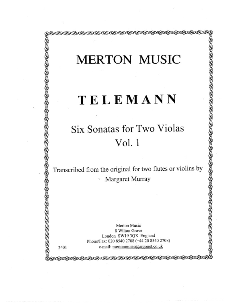 6 Sonatas (Telemann) 1 Bien | PDF