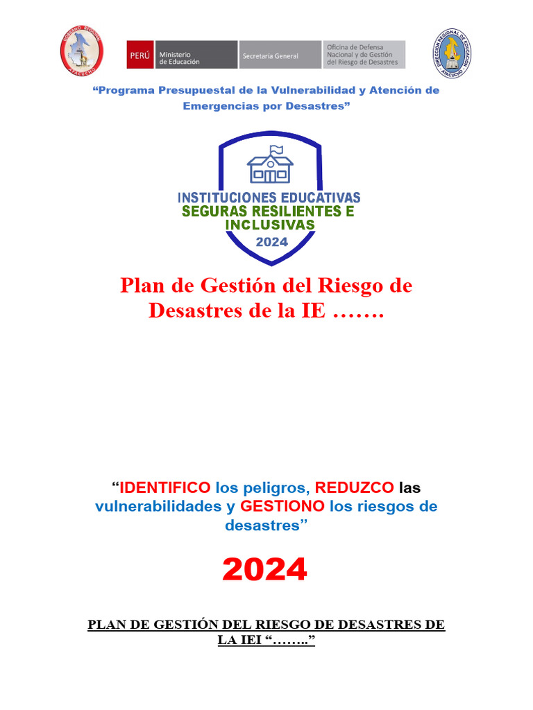 RUTA DEL PLAN GRD 2024_mejorado | PDF | Riesgo