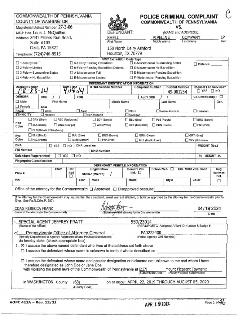 Shell Pipeline Spill Complaint | PDF