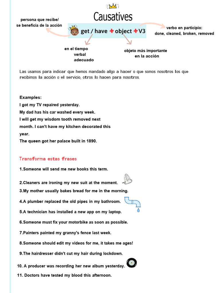 Causatives-Exercise Without Key | PDF