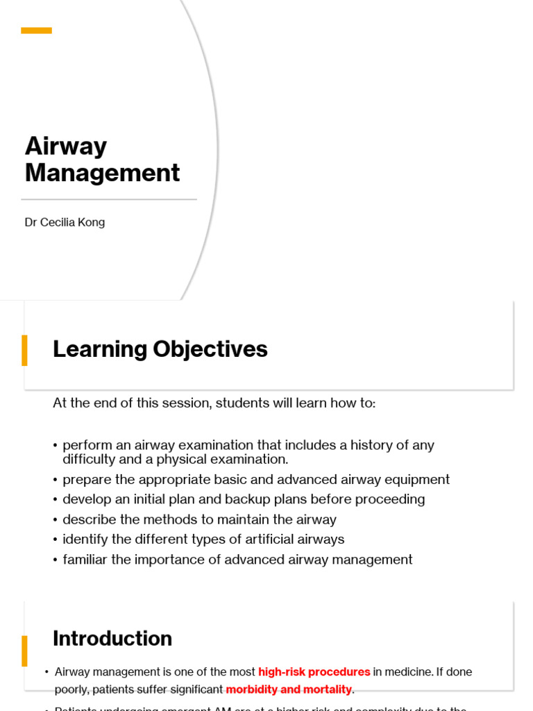 L1 Airway Management Student | PDF | Clinical Medicine | Medical ...