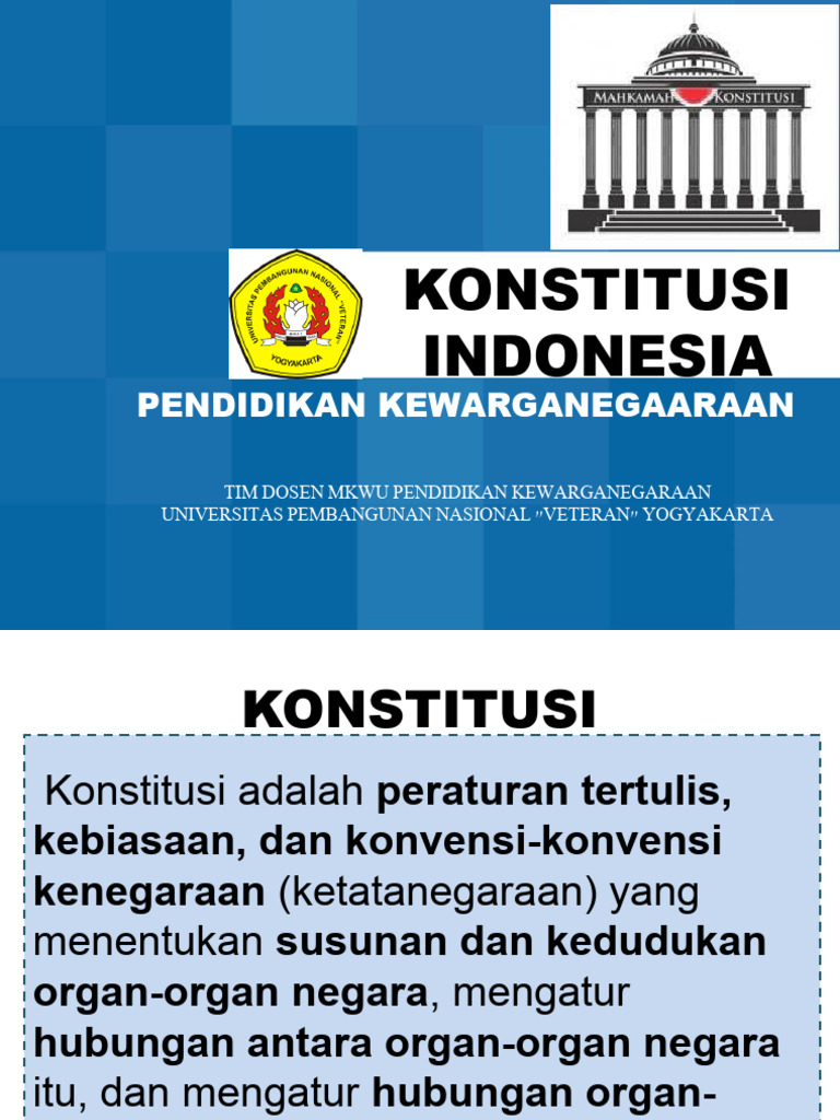 Konstitusi Indonesia | PDF