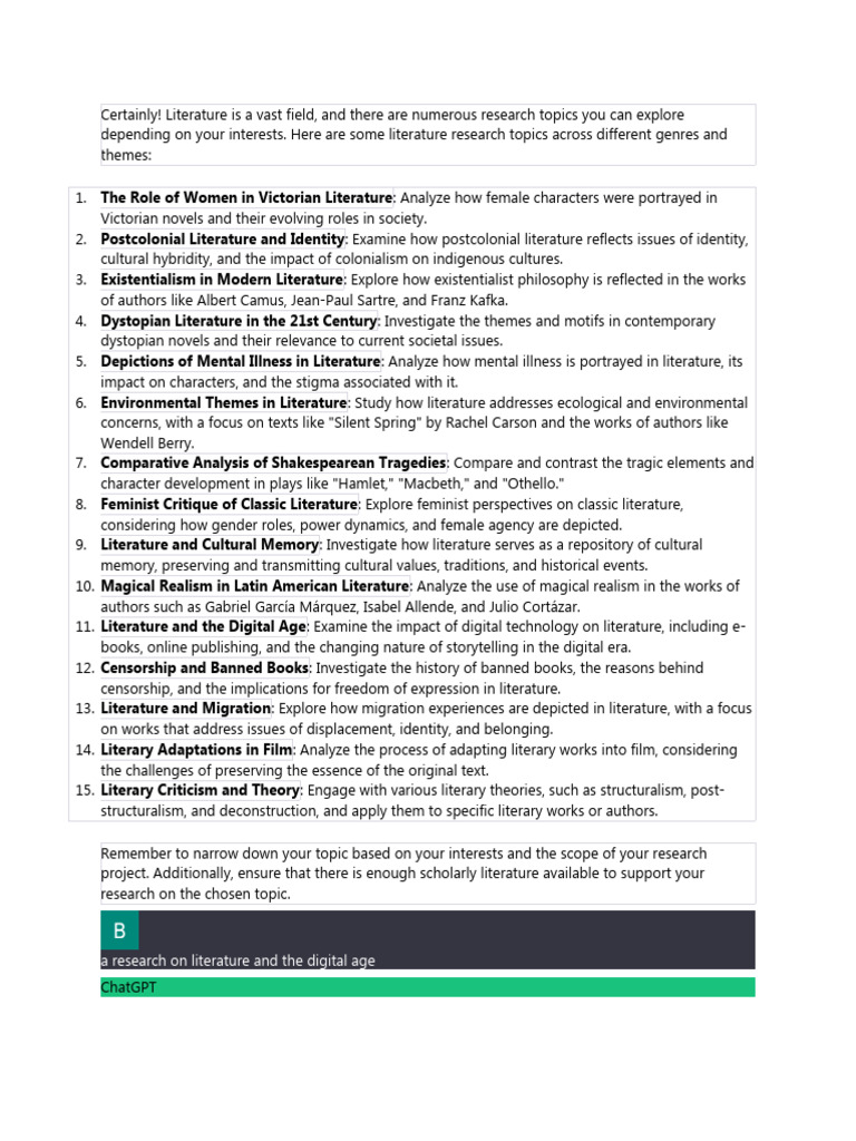 Literature and Digital Age | PDF | Artificial Intelligence ...