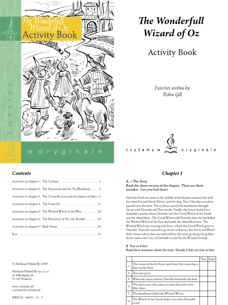 115 The Wonderfull Wizard of Oz Activity Book | Download Free PDF | The ...