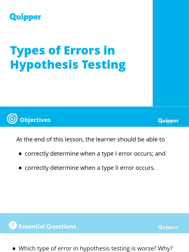 2 Types of Errors SPTC 1302 Q4 FPF | PDF | Type I And Type Ii Errors ...