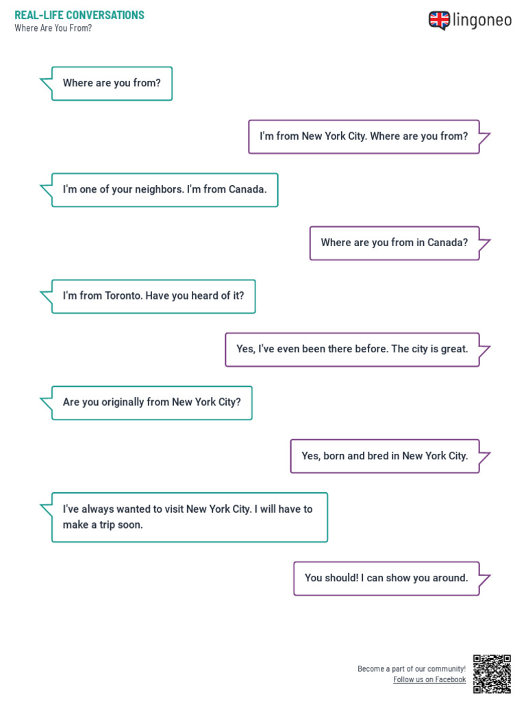 Where Are You From Part 2 - Dialogue | PDF