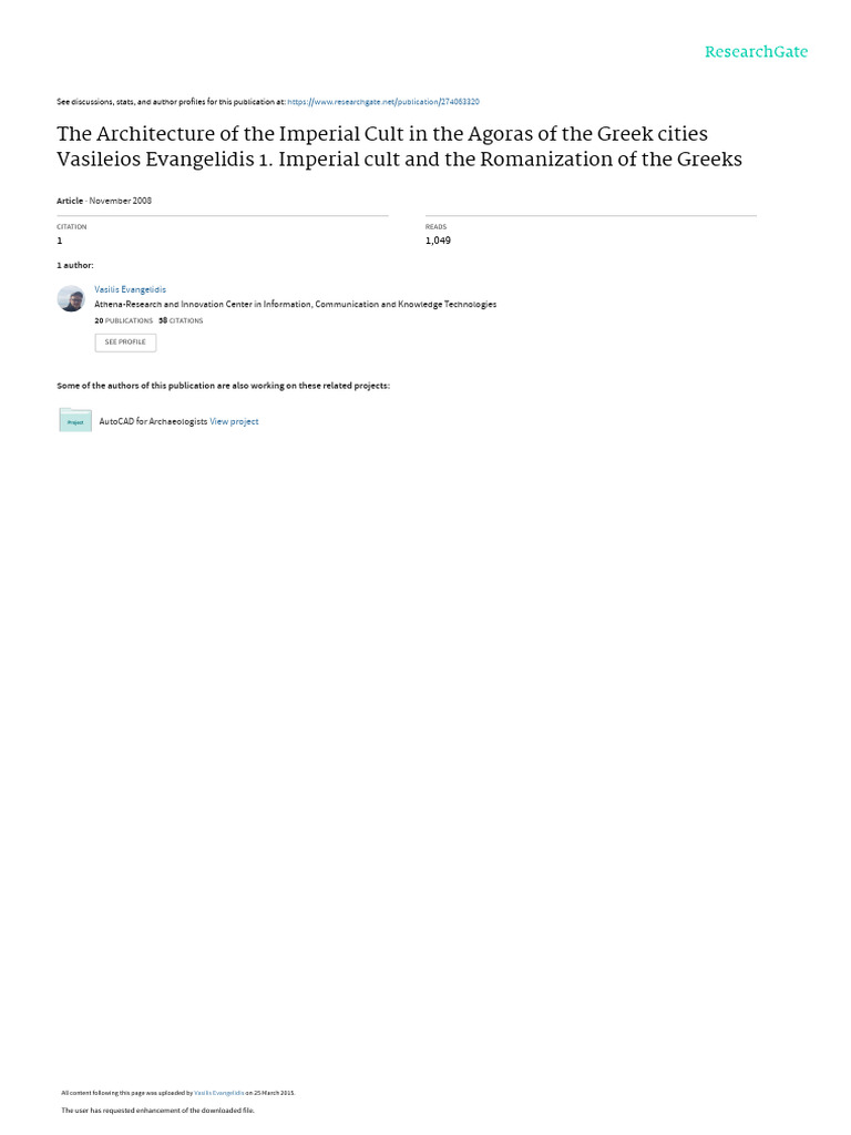 ARX - 04 Evangelidis Libre | PDF | Roman Empire | Augustus